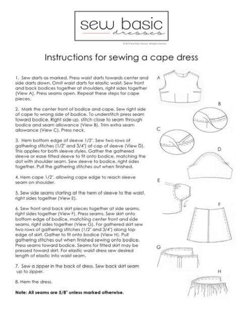 Ladies' Sew Basic Dress Pattern | Mt Hope Fabrics and Gift Shoppe