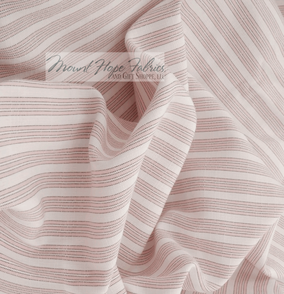 Triple Stripe Poplin- Pink | Mt Hope Fabrics and Gift Shoppe